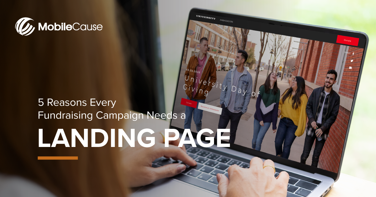 5 Reasons Every Fundraising Campaign Needs a Landing Page Infographic