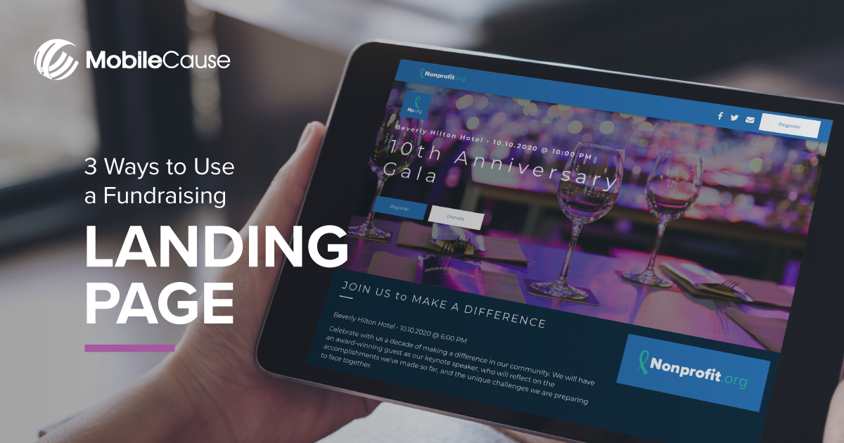 3 Ways to Use a Fundraising Landing Page | Infographic