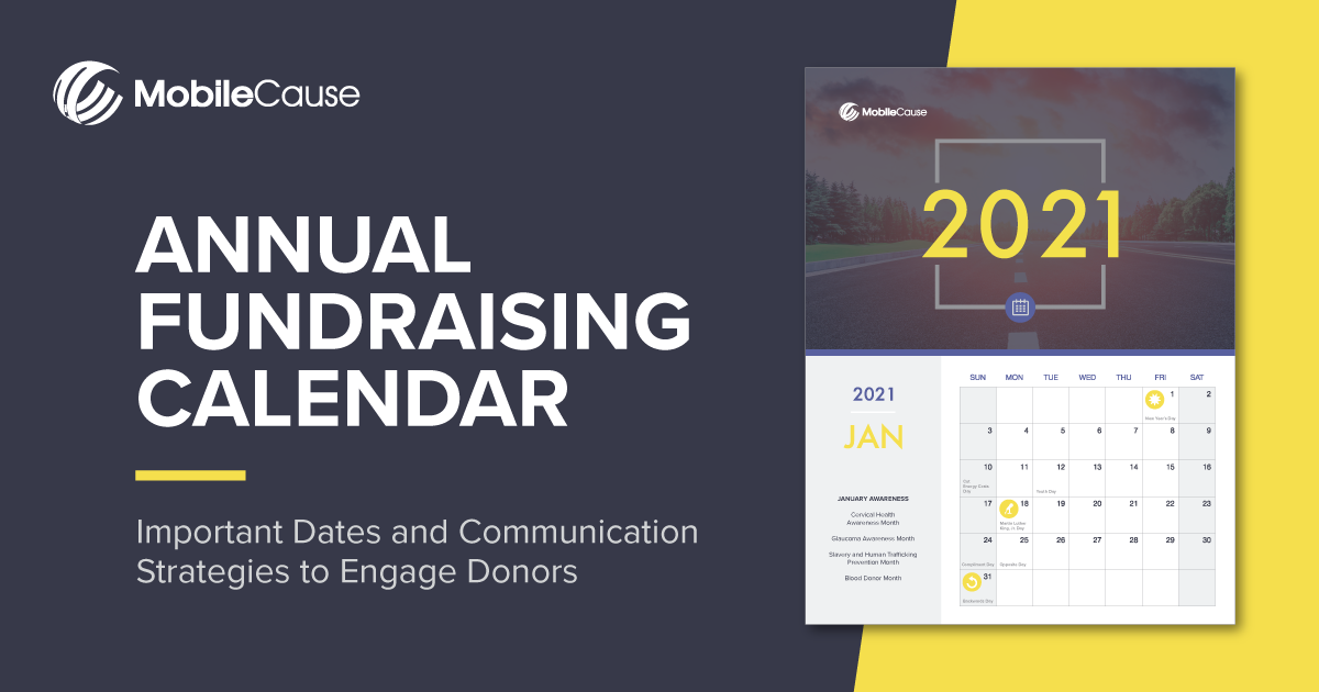 2021 Annual Fundraising Calendar